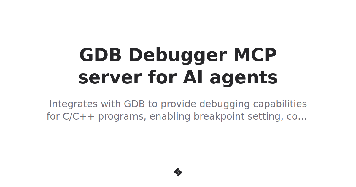 GDB Debugger MCP server for AI agents