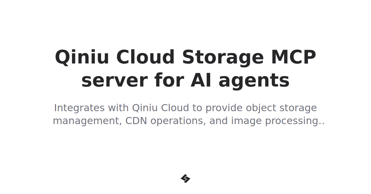 Qiniu Cloud Storage MCP server for AI agents