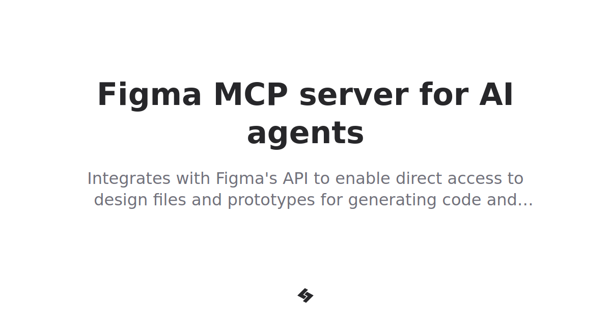 Figma MCP server for AI agents