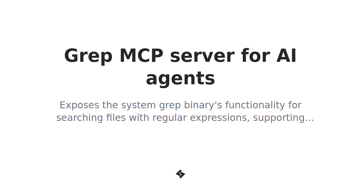 Grep MCP server for AI agents
