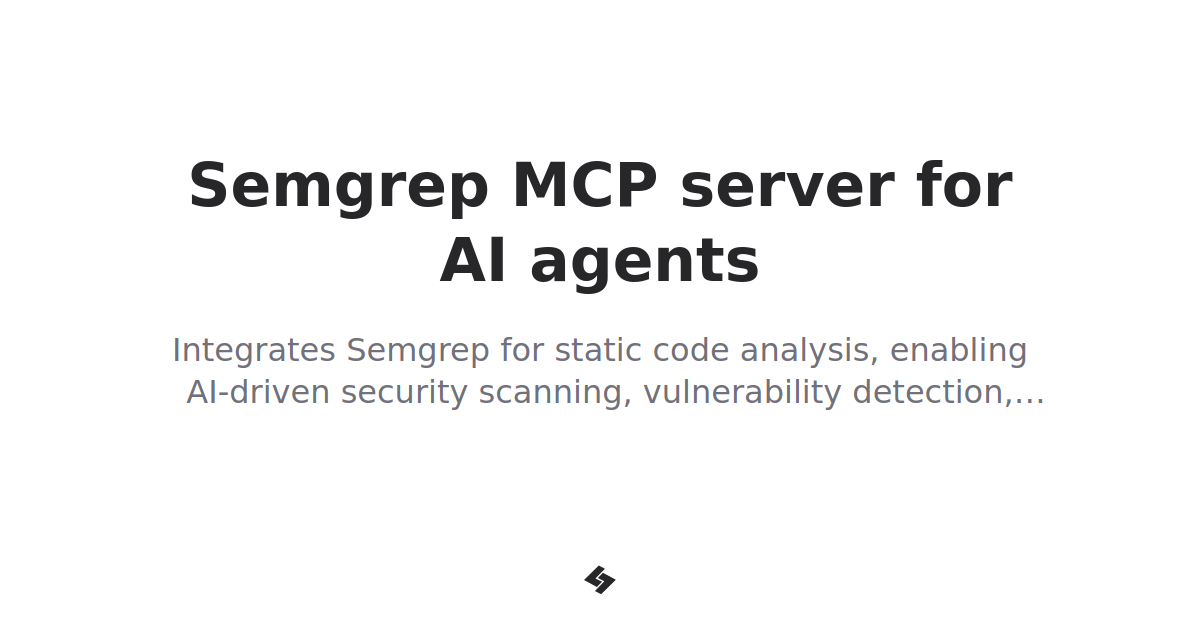 Semgrep MCP server for AI agents