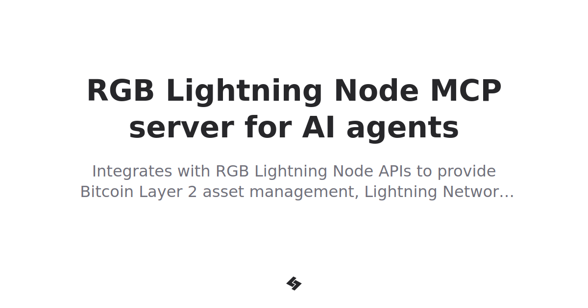 RGB Lightning Node MCP server for AI agents