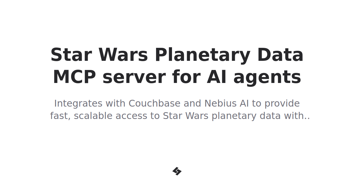 Star Wars Planetary Data MCP server for AI agents
