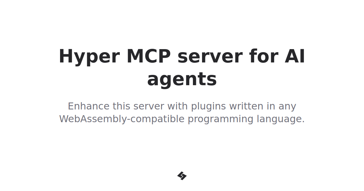 Hyper MCP server for AI agents