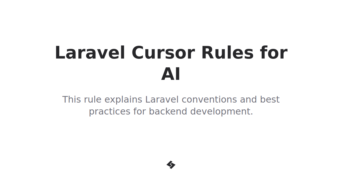 Laravel Cursor Rules for AI