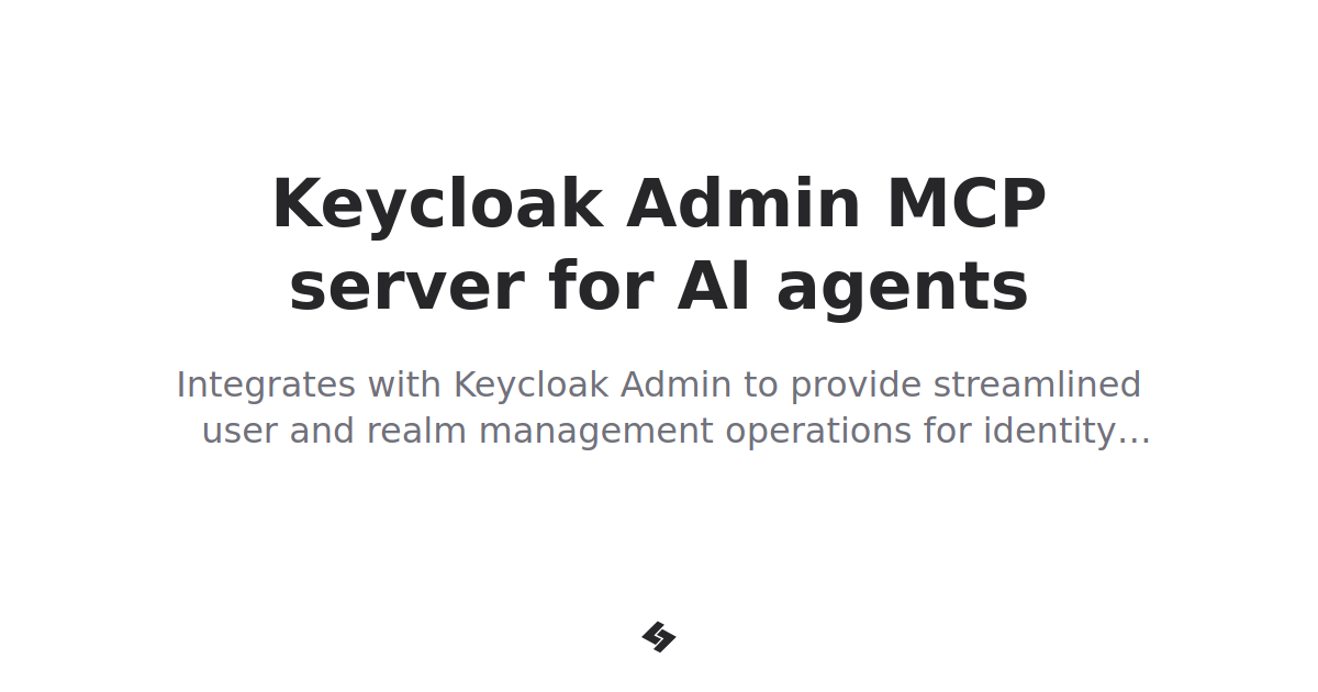Keycloak Admin MCP server for AI agents