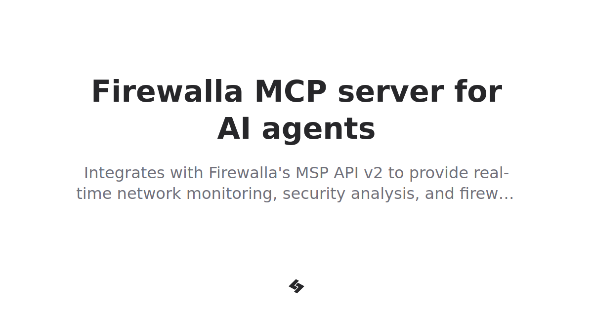 Firewalla MCP server for AI agents