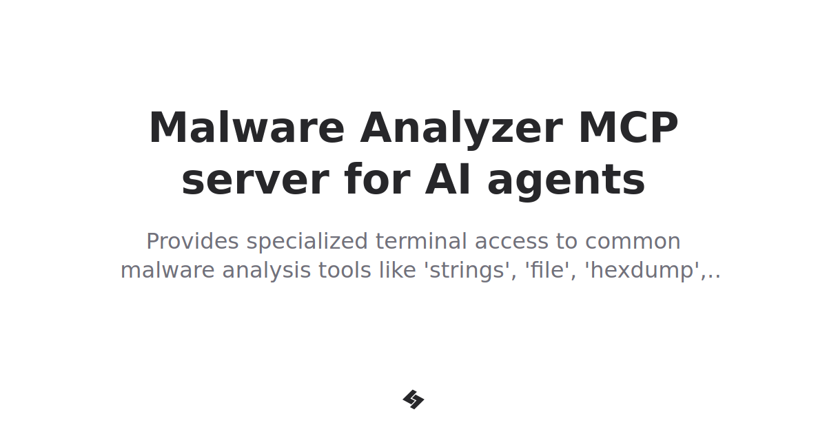 Malware Analyzer MCP server for AI agents