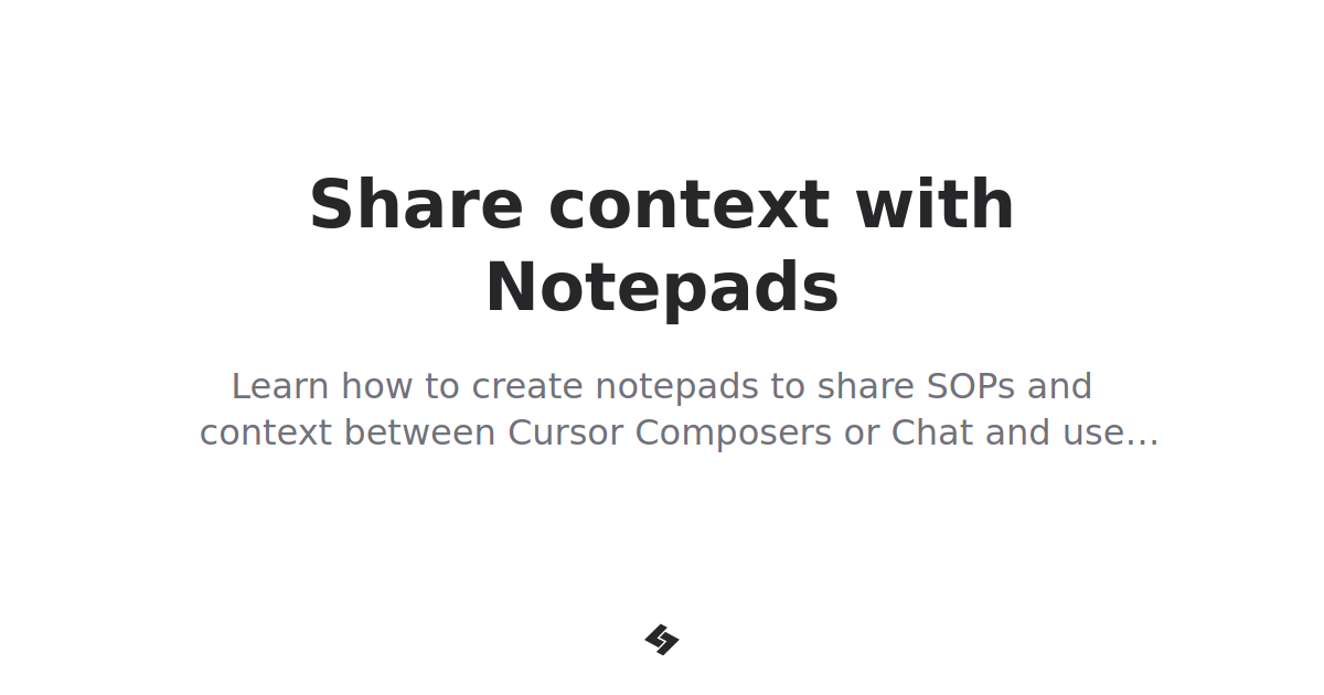Share context with Notepads