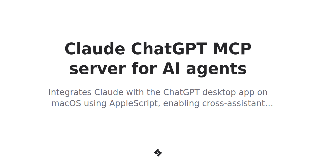 Claude ChatGPT MCP server for AI agents