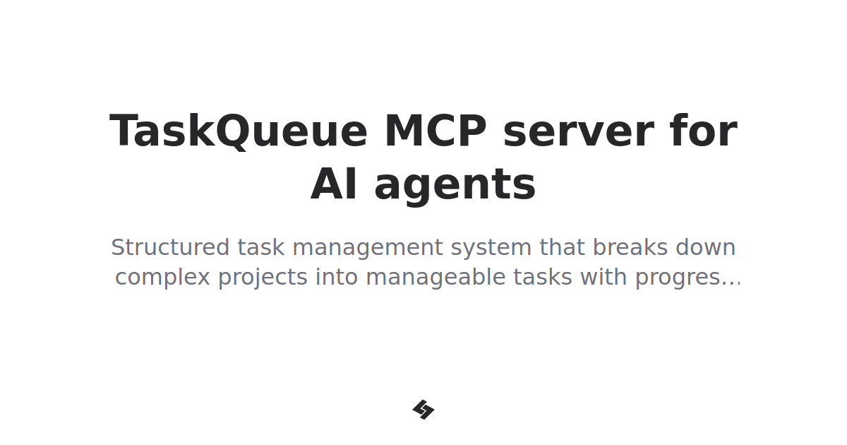 TaskQueue MCP server for AI agents