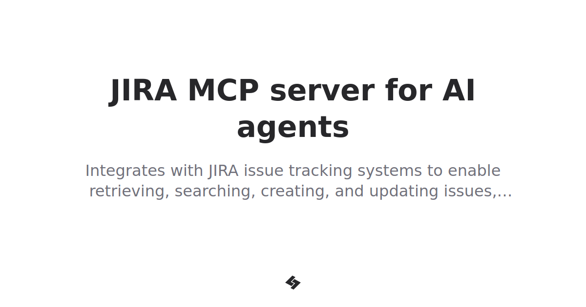 JIRA MCP server for AI agents