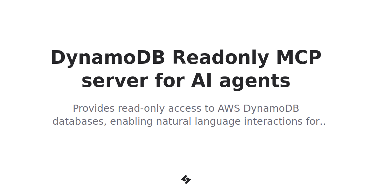 DynamoDB Readonly MCP server for AI agents