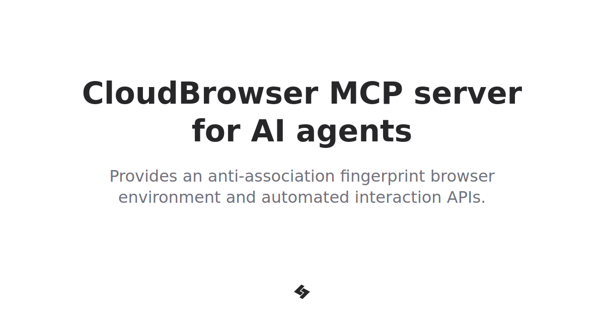 CloudBrowser MCP server for AI agents