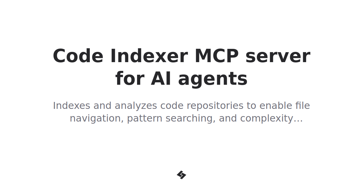 Code Indexer MCP server for AI agents