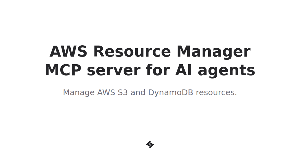 AWS Resource Manager MCP server for AI agents