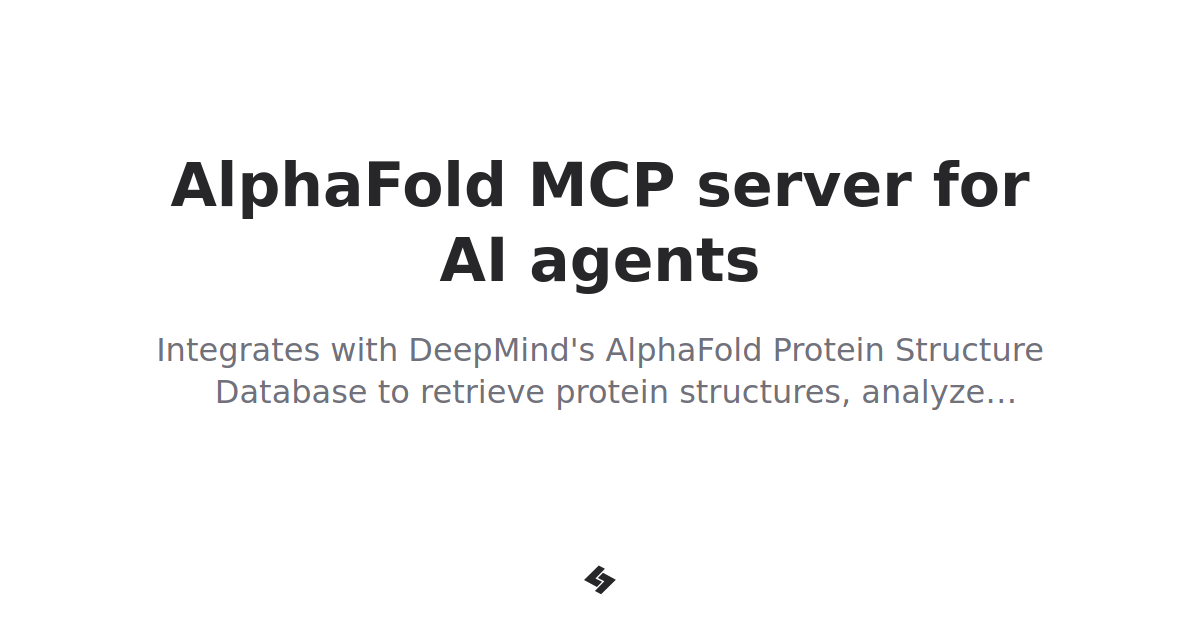 AlphaFold MCP server for AI agents