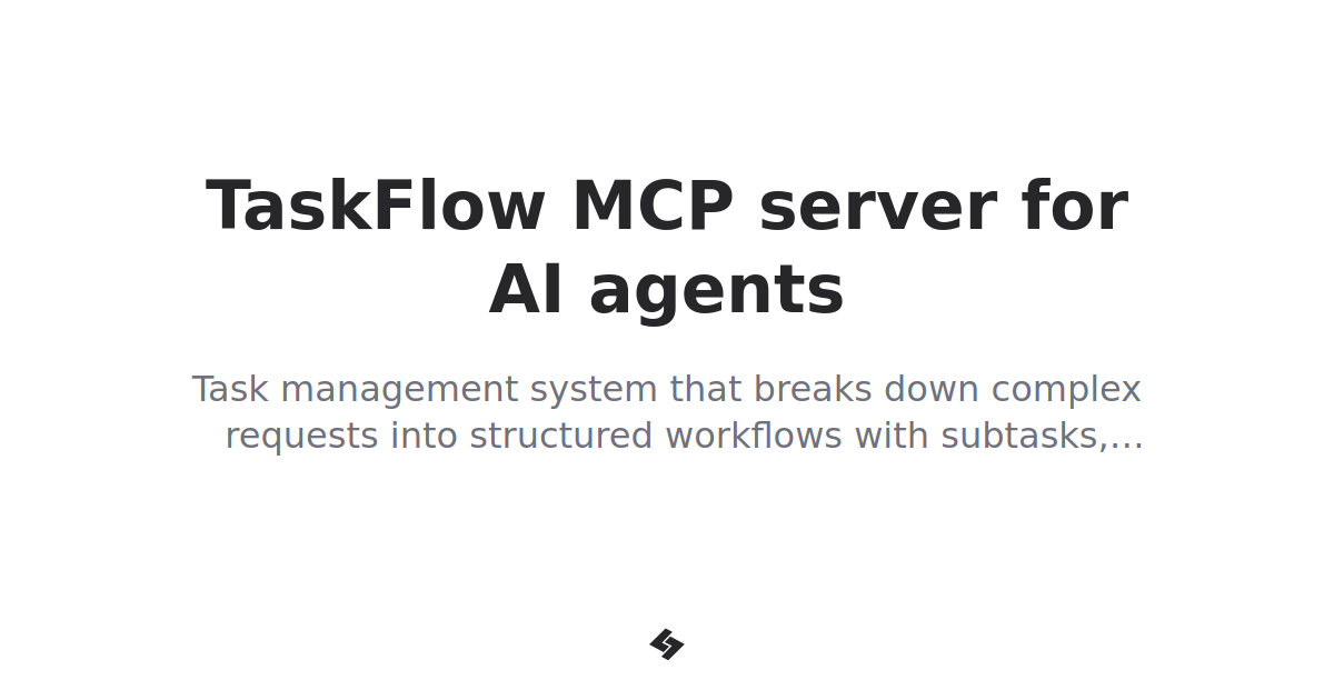 TaskFlow MCP server for AI agents