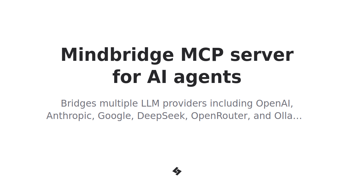 Mindbridge MCP server for AI agents