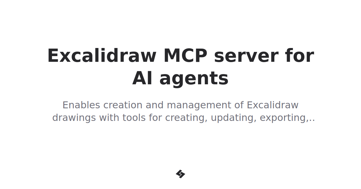 Excalidraw MCP server for AI agents