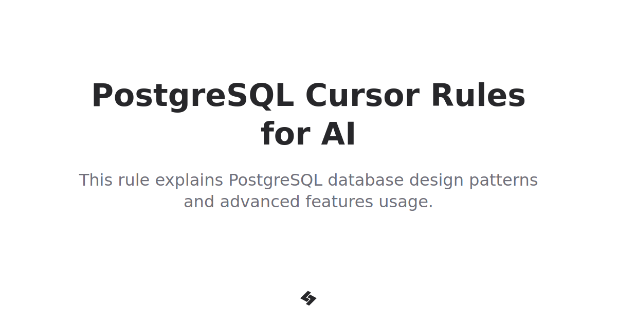 Postgresql Cursor Rules For Ai 