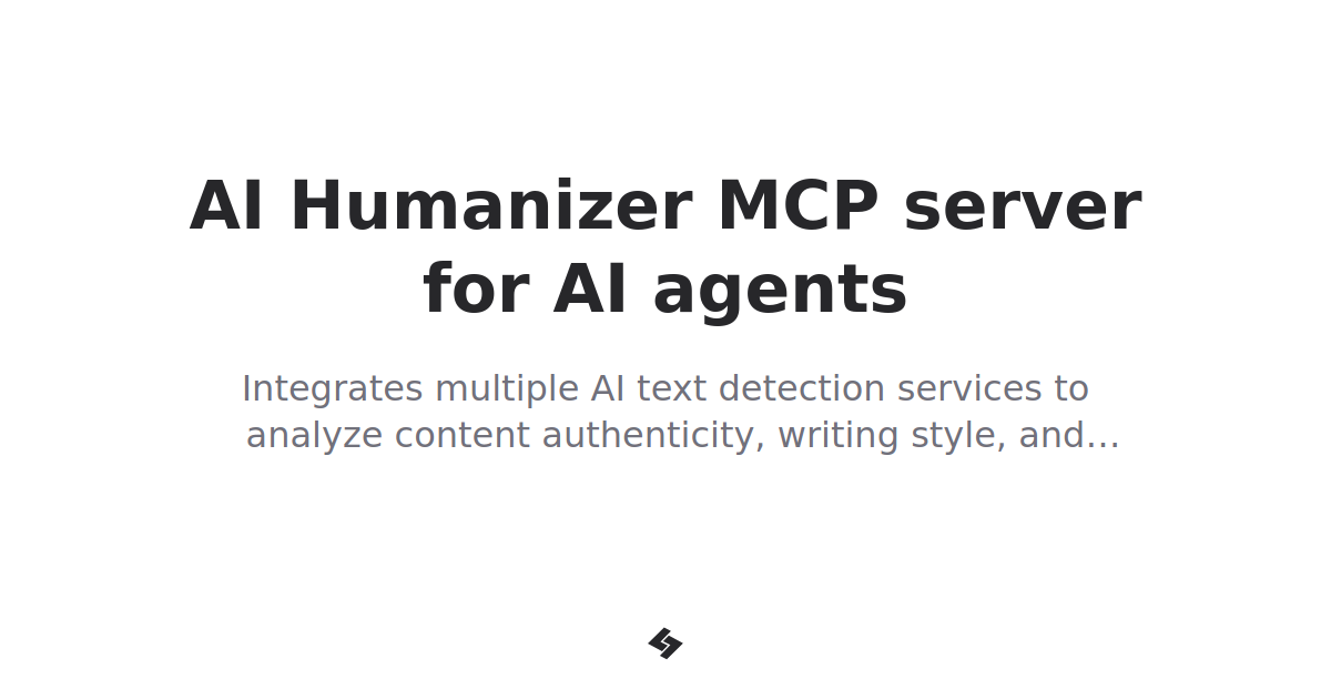 AI Humanizer MCP server for AI agents