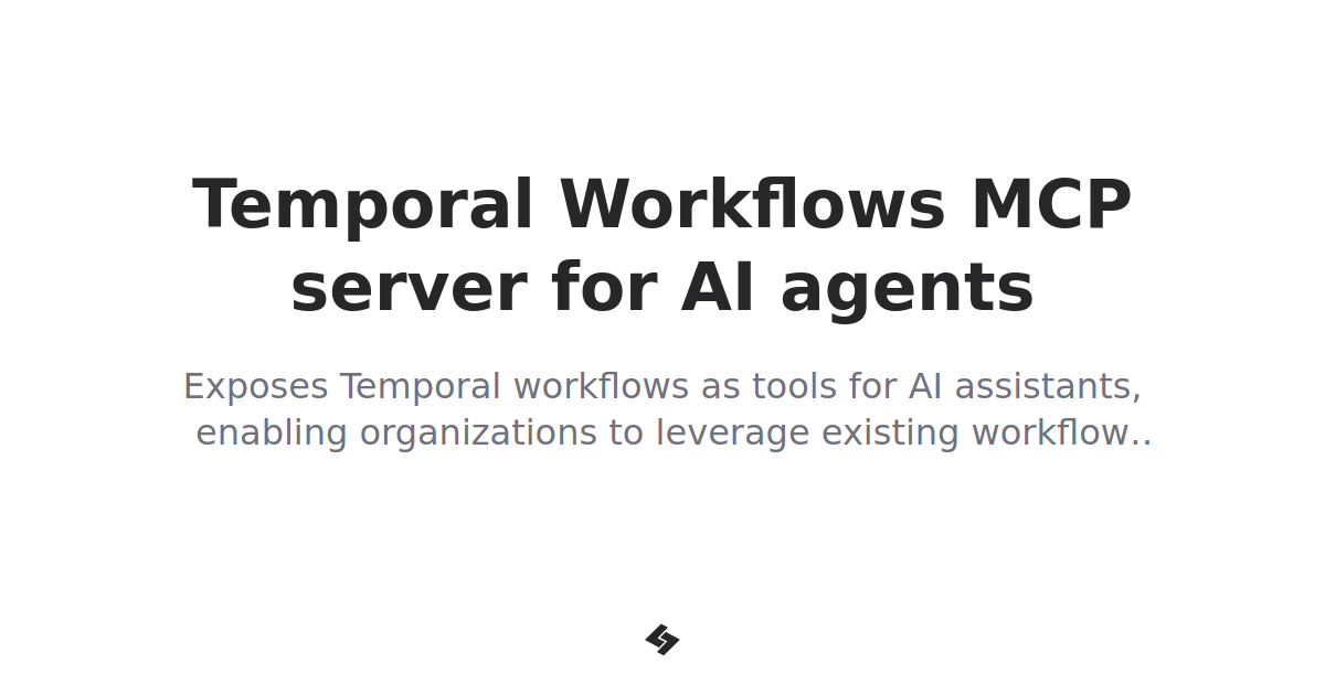 Temporal Workflows MCP server for AI agents