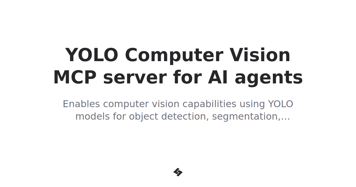 YOLO Computer Vision MCP server for AI agents