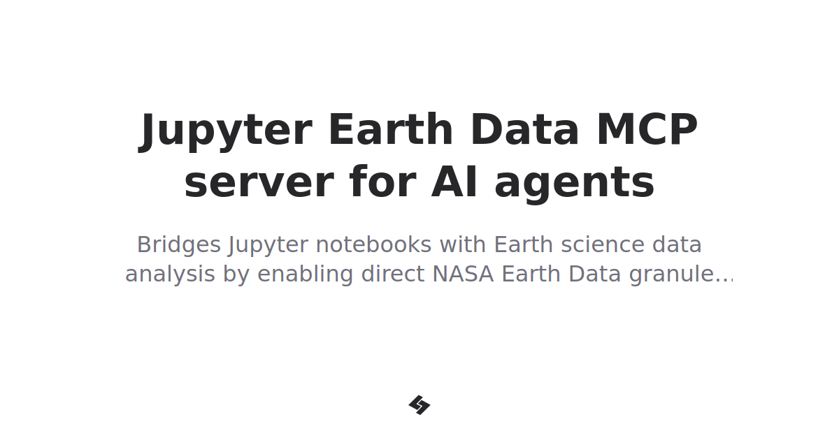 Jupyter Earth Data MCP server for AI agents