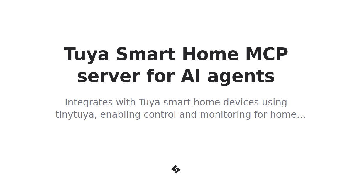 Tuya Smart Home MCP server for AI agents