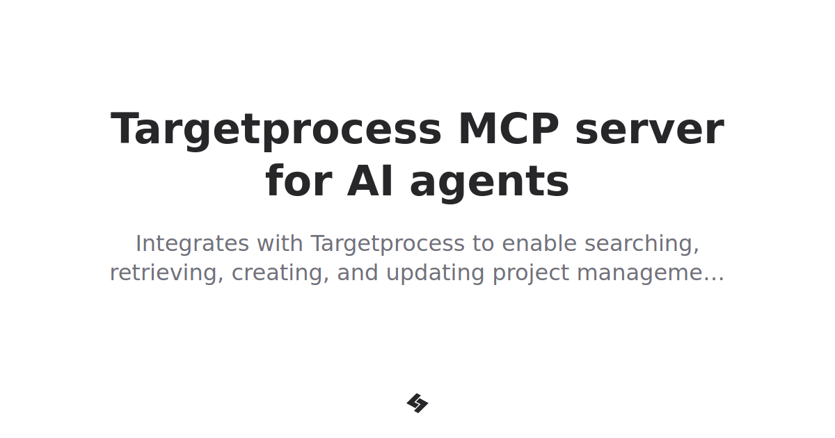Targetprocess MCP server for AI agents