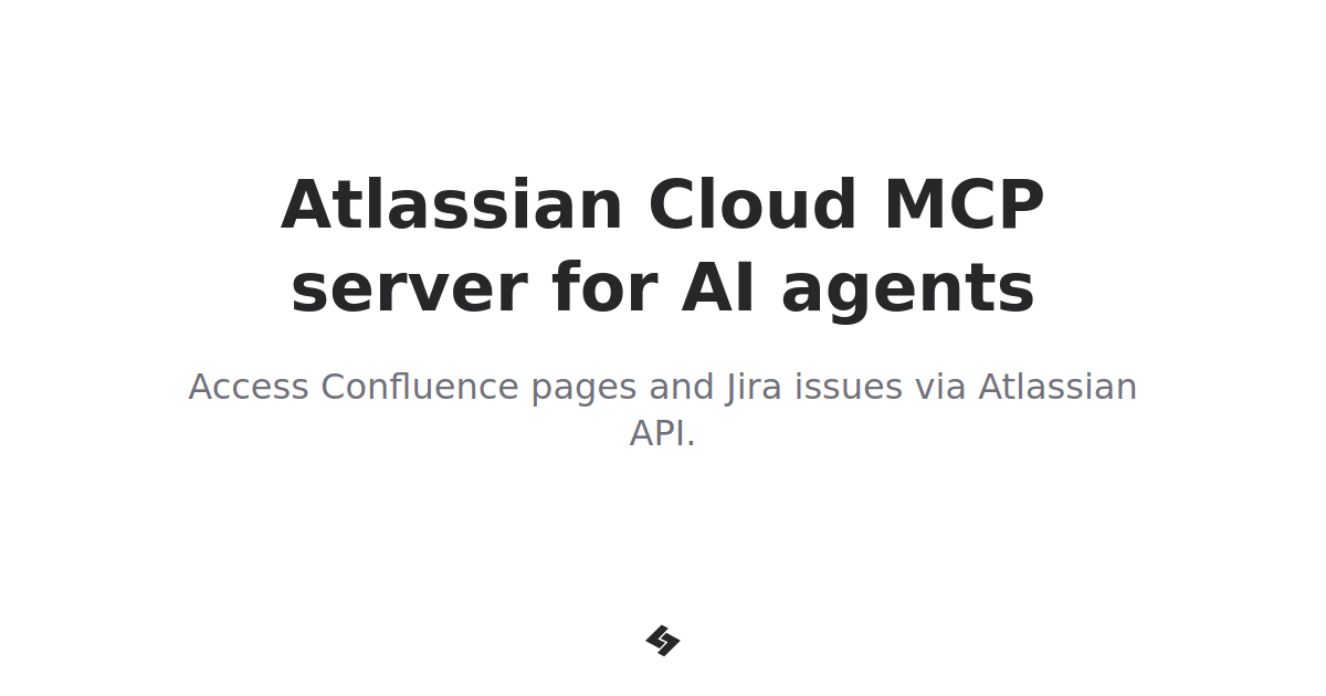 Atlassian Cloud MCP server for AI agents