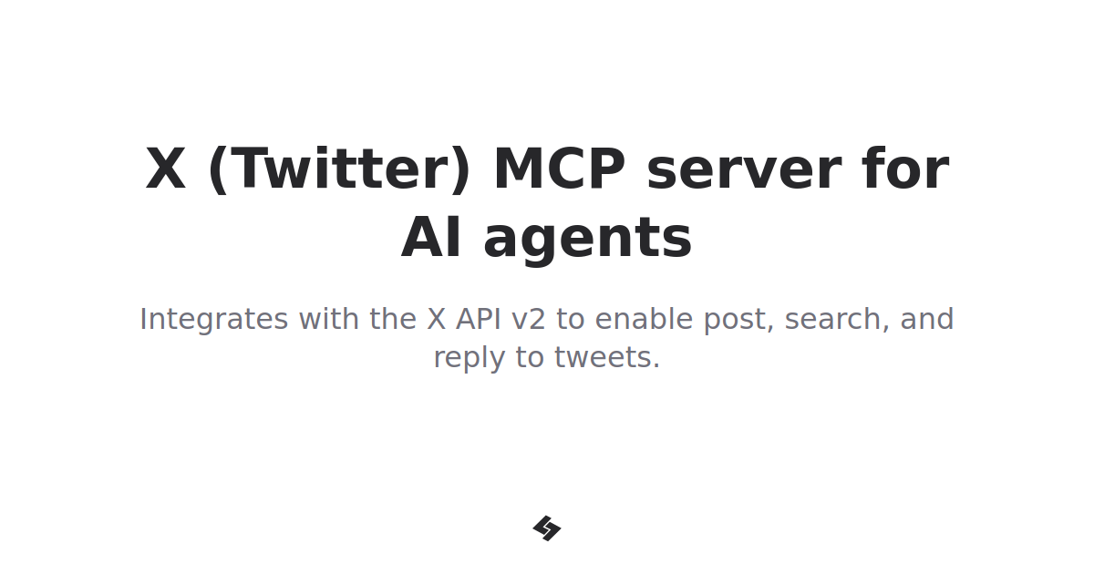 X (Twitter) MCP server for AI agents