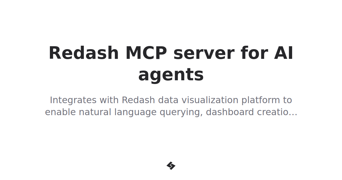 Redash MCP server for AI agents