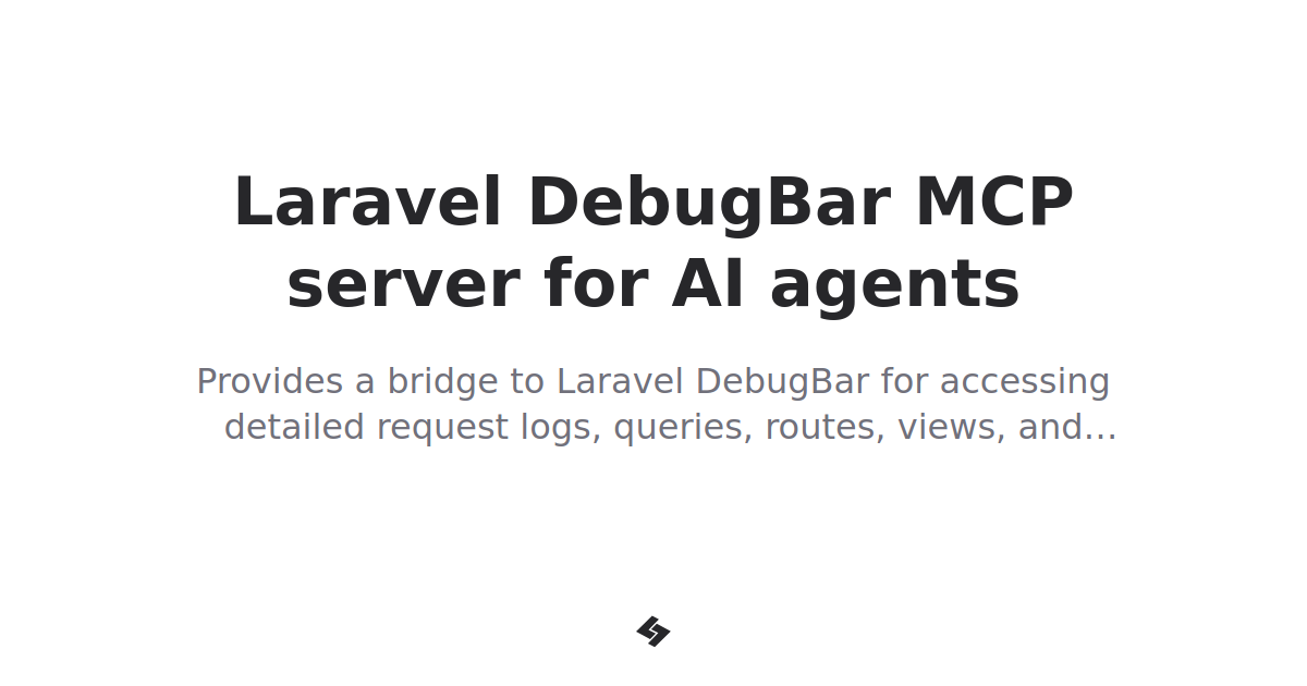 Laravel DebugBar MCP server for AI agents
