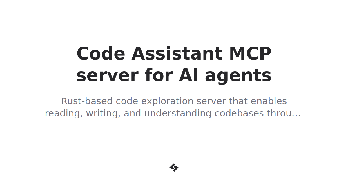 Code Assistant MCP server for AI agents