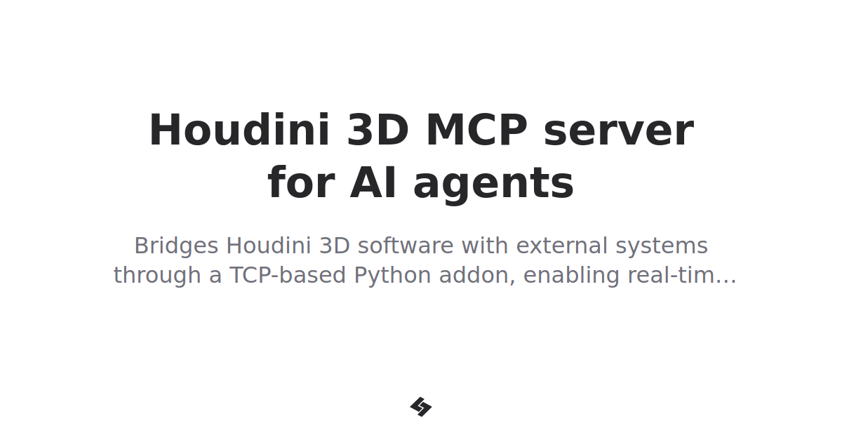 Houdini 3D MCP server for AI agents