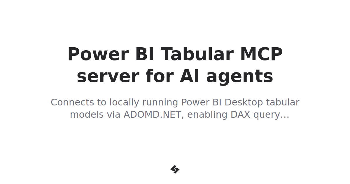 Power BI Tabular MCP server for AI agents