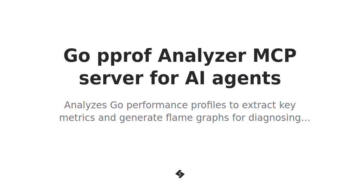 Go pprof Analyzer MCP server for AI agents