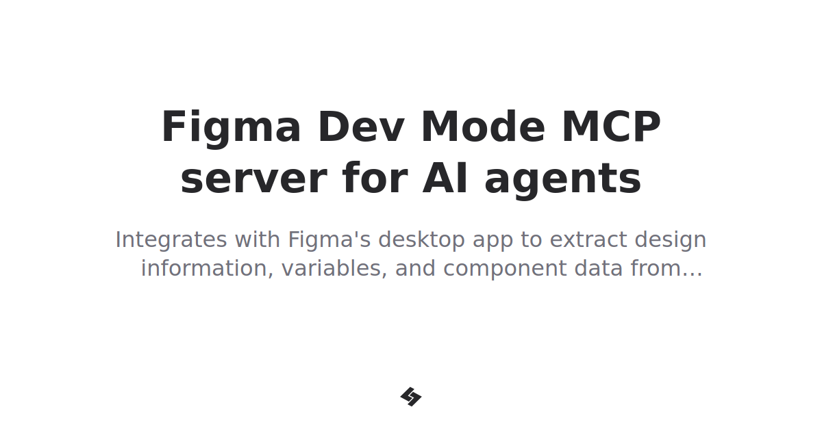 Figma Dev Mode MCP server for AI agents