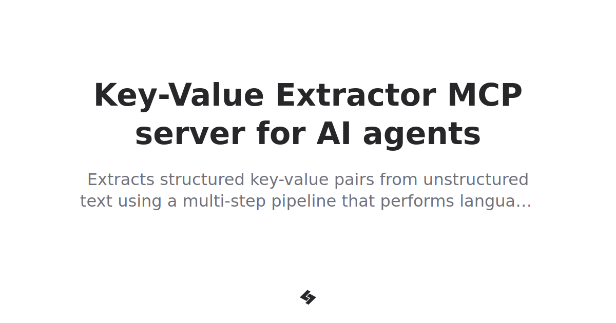 Key-Value Extractor MCP server for AI agents