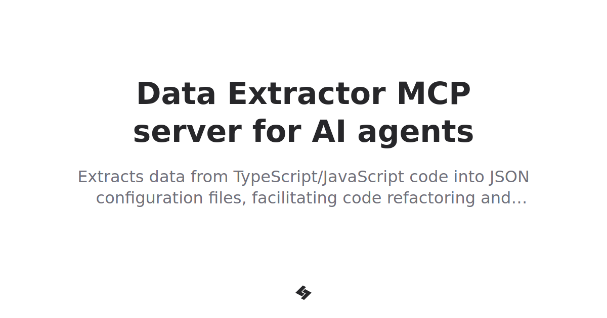 Data Extractor MCP server for AI agents