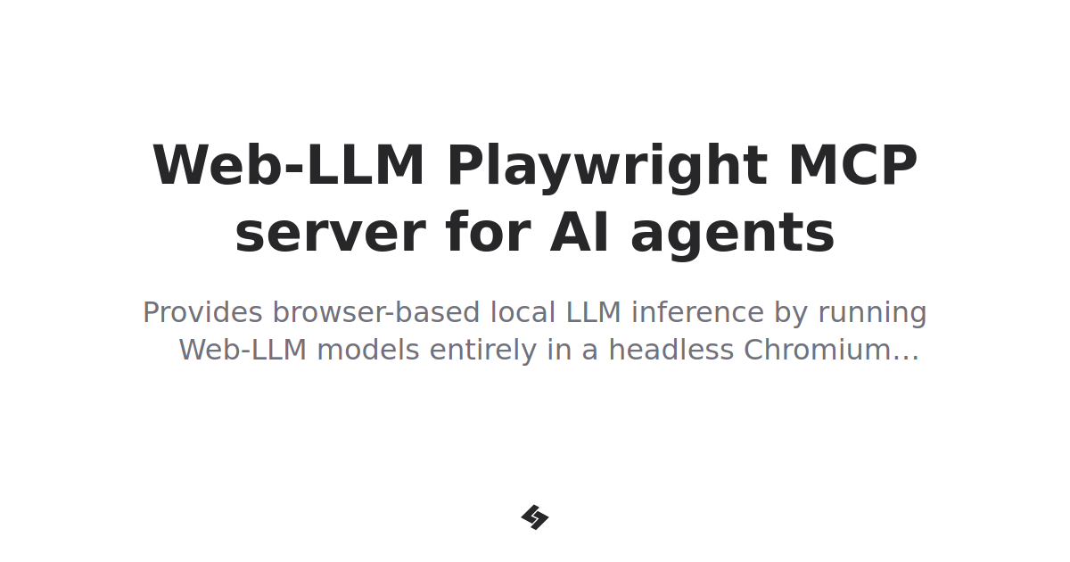 Web-LLM Playwright MCP server for AI agents
