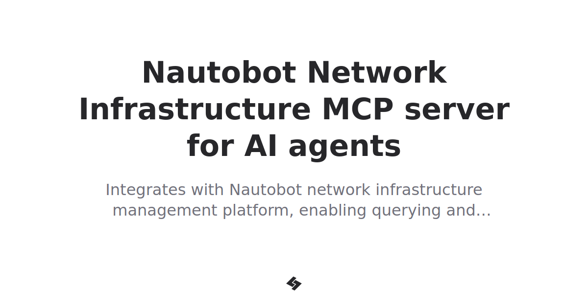Nautobot Network Infrastructure MCP server for AI agents