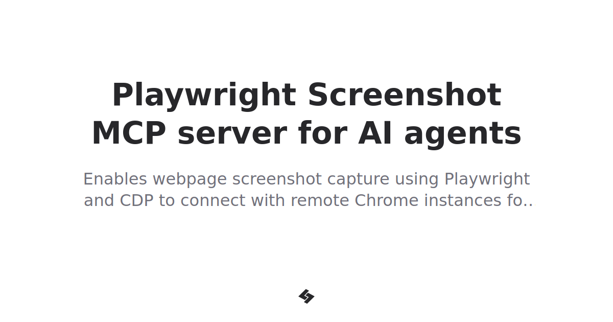 Playwright Screenshot MCP server for AI agents