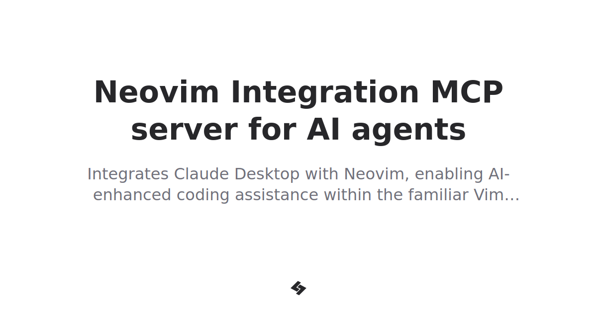 Neovim Integration MCP server for AI agents