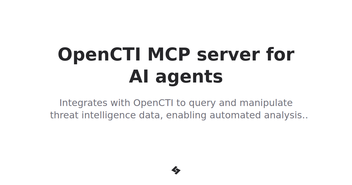 OpenCTI MCP server for AI agents