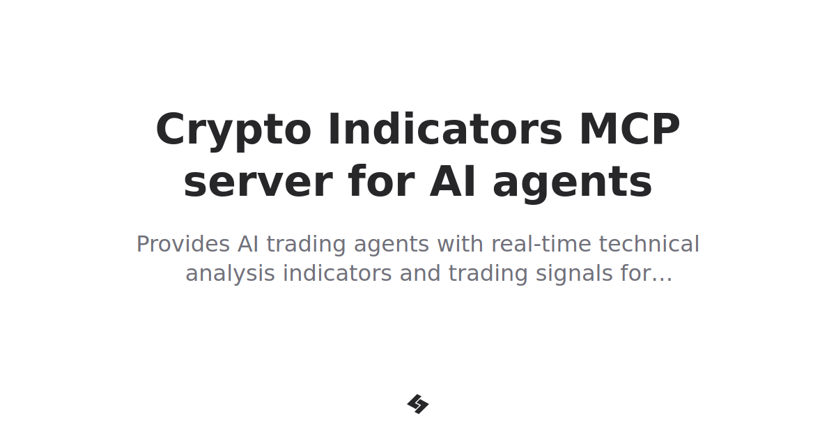 Crypto Indicators MCP server for AI agents