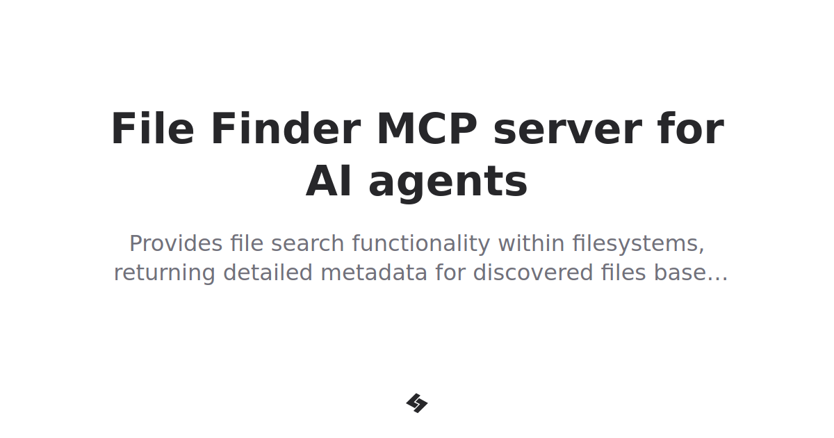 File Finder MCP server for AI agents