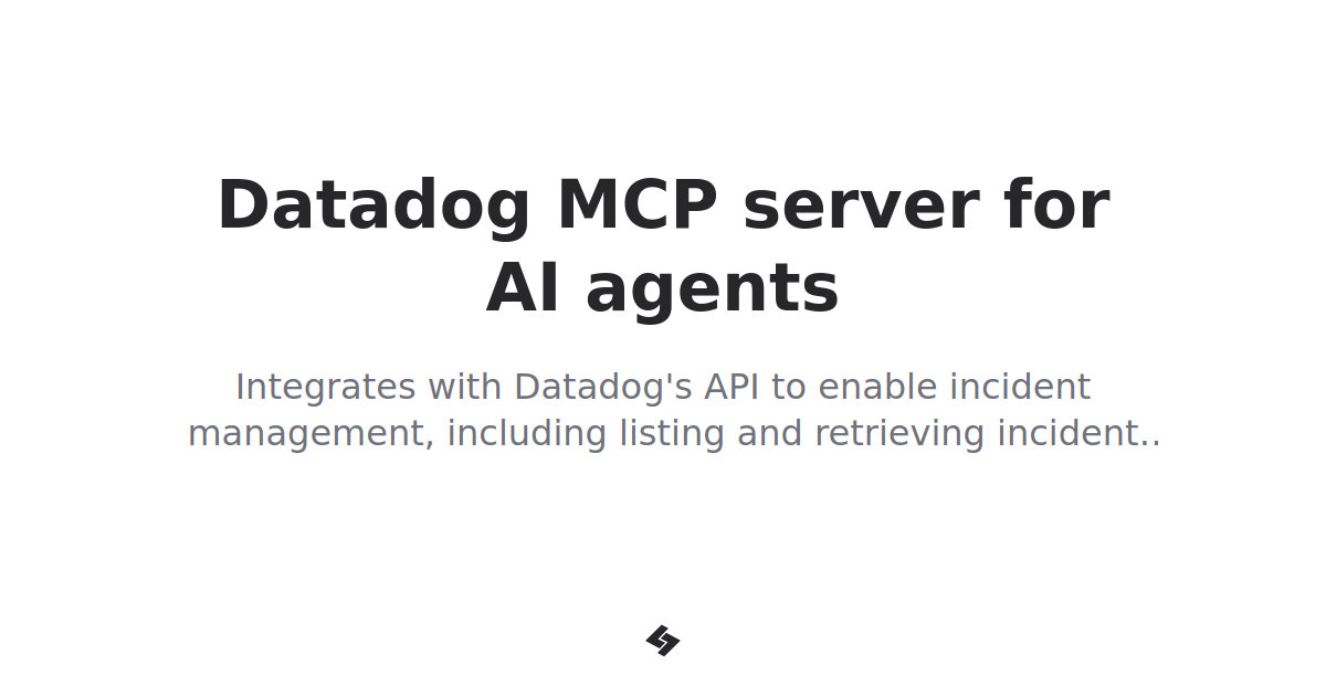 Datadog MCP server for AI agents